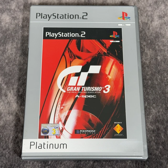 GRAN TURISMO 3 A-spec PS2 PlayStation 2 Game - VGC ️ w/Manual Platinum ...