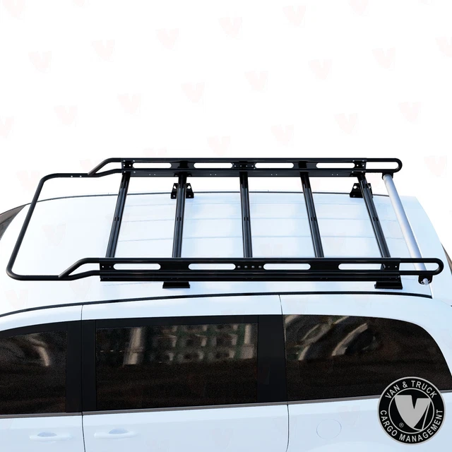 UNIVERSAL PREMIUM HEAVY-DUTY Aluminum Black Ladder Rack for Minivan ...