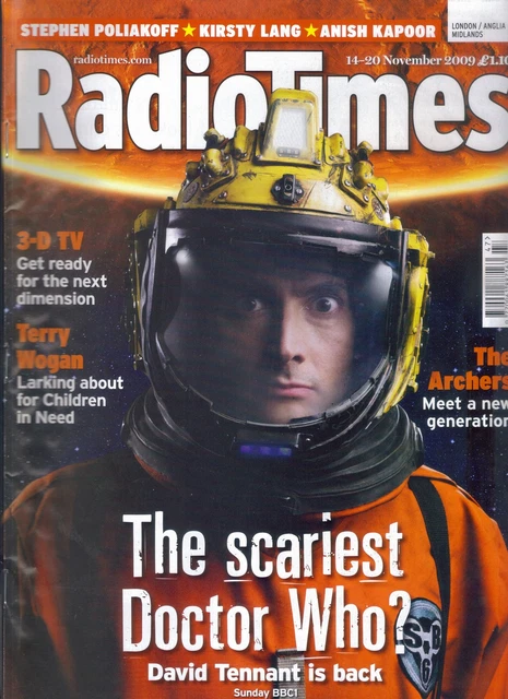 RADIO TIMES DOCTOR Who David Tennant cover November, 2009 £6.70 ...