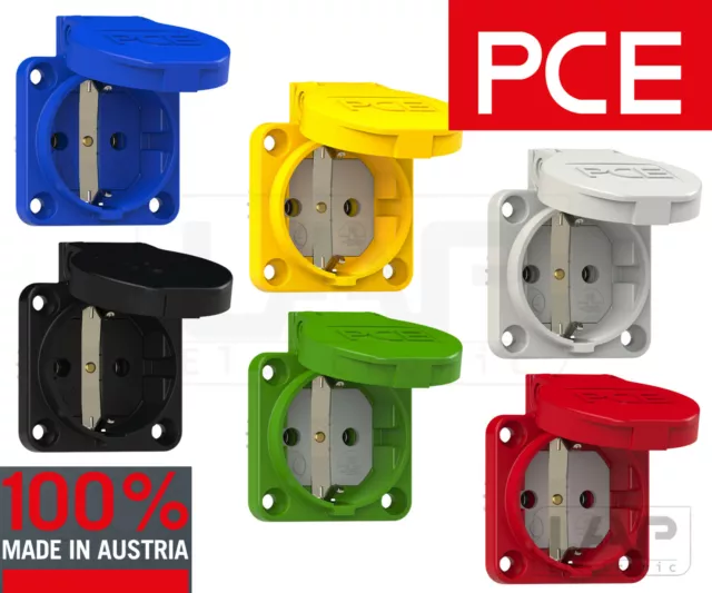 2 X BUILT-IN socket earthing socket Schuko mounting socket IP54 16A PCE ...