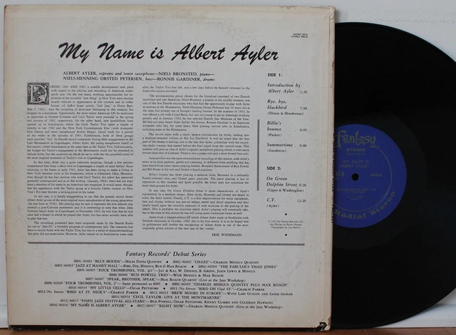 “MY NAME IS Albert Ayler” LP ~ Fantasy 86016 ~ DG Stereo ~ VG+ Free ...