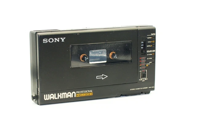 SONY WALKMAN PROFESSIONAL WM-D6C Stereo Cassette Player Black Vintage ...