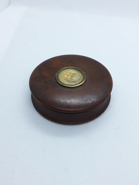 ANTIQUE FAUX TORTOISESHELL Snuff Box Napoleon Marie Louise Gold Disc ...