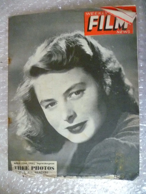 1950 WEEKLY FILM News- Ingrid Bergman, 22nd April £5.99 - PicClick UK