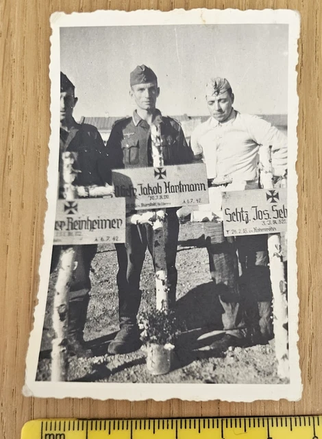 ORIGINAL PHOTOGRAPH WEHRMACHT Graves Jakob Hartmann Died 6 July 1942 ...