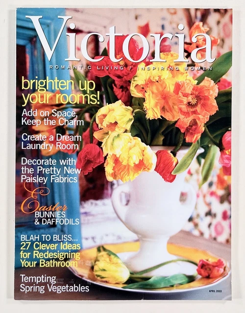2003 APR VICTORIA MAGAZINE bright decor DREAM LAUNDRY ROOMS Paisley ...