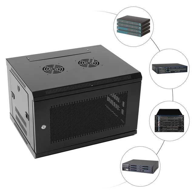 Server Rack 6u Wall Mount Cabinet Locking Networking Data Enclosure