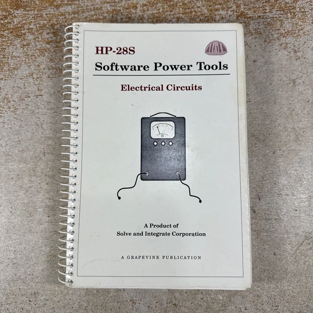 HP-28S SOFTWARE POWER Tools "Electrical Circuits" Vintage Calculator ...