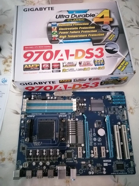 GIGABYTE GA-970A-DS3 MOTHERBOARD - boxed £35.99 - PicClick UK