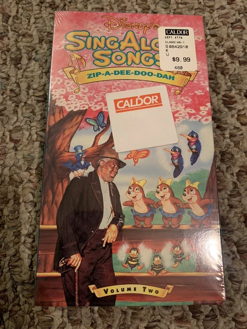 DISNEYS SING ALONG Songs Song of the South Zip-A-Dee-Doo-Dah VHS 1993 ...