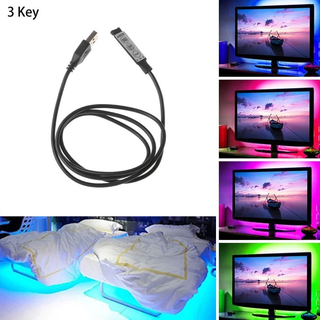 NEW 4 PIN Female Connector Led Light DC 5V 3 Keys USB RGB Strip ...