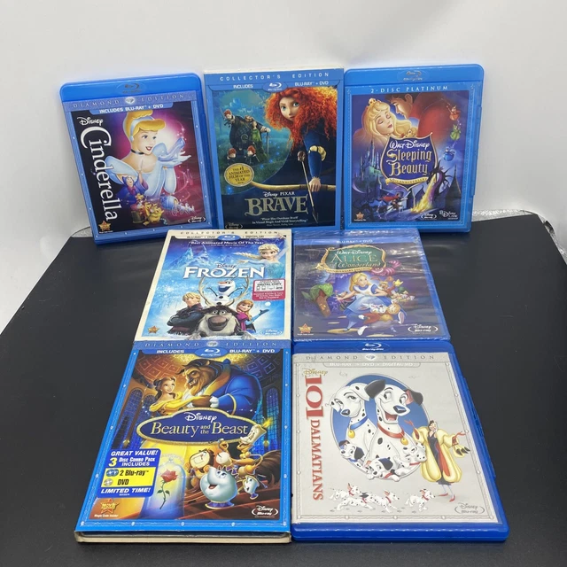 Lot Of 7 Girl Disney Classics Blu Ray Dvds Combo Q12 £26 97