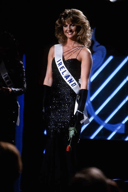 OLIVIA TRACEY ATTENDS the 1985 Miss Universe Pageant 1985 Miami, - Old ...
