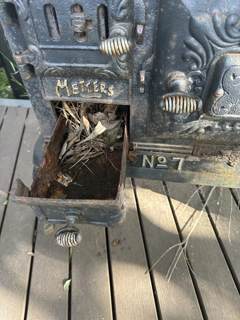 VINTAGE ANTIQUE CAST IRON METTERS No7 1910 WOOD FIRE STOVE With ...