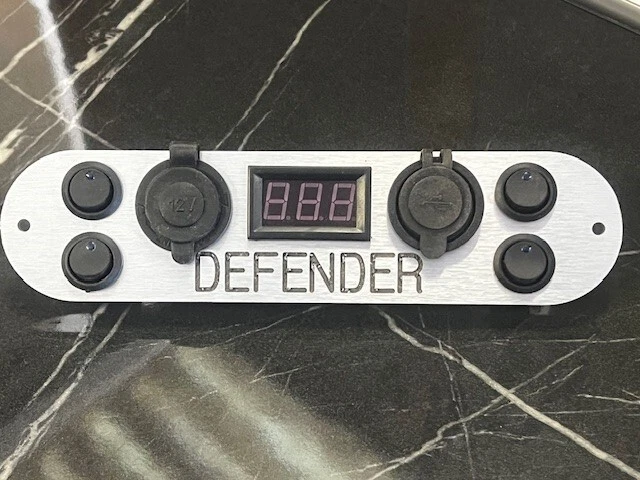 LAND ROVER DEFENDER Classic Centre Console Switch Panel LED Voltmeter ...