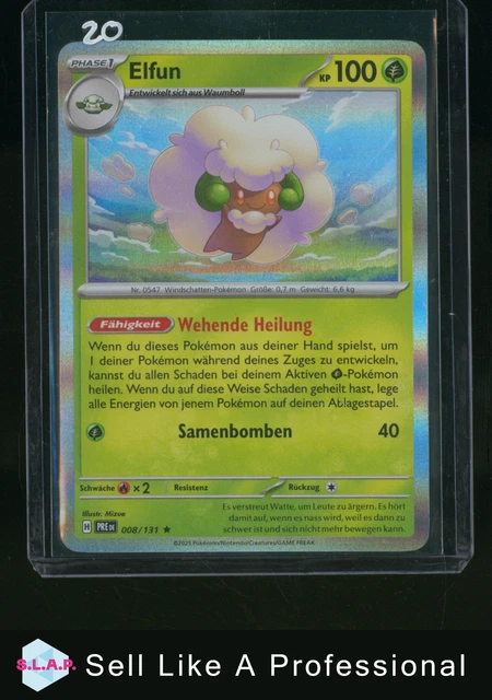 ELFUN POKEMON 2025 Ger Prismatic Evolution Holo 008/131 EUR 1,00 ...