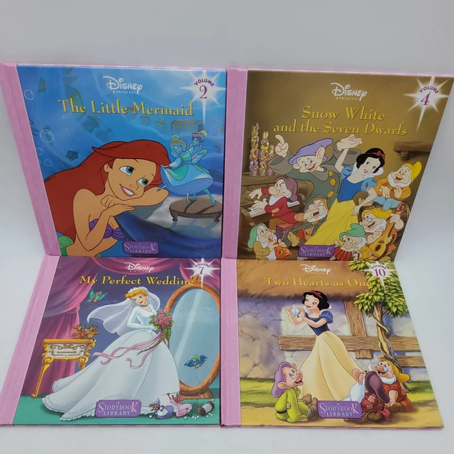 DISNEY PRINCESS STORYBOOK Library Book Lot of 4 Volumes 2, 4, 7, 10 ...