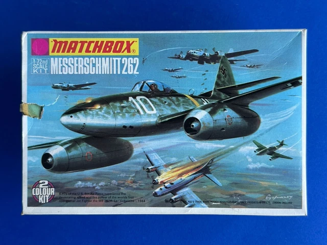 MATCHBOX MESSERSCHMITT 262 PK-21 1/72 Rare 1st Edition Vintage 1973 ...