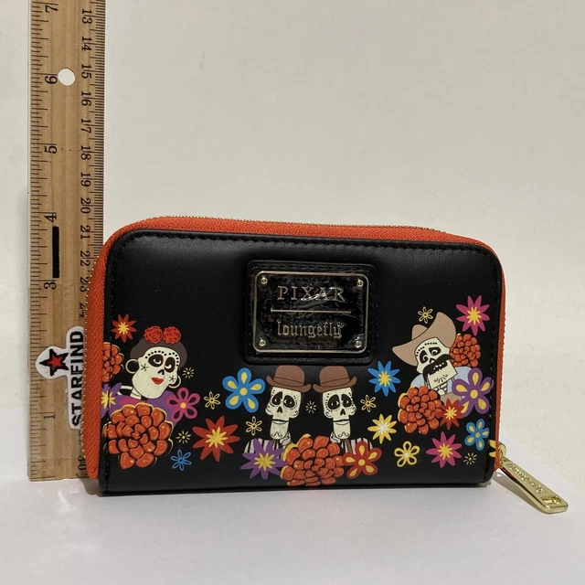 LOUNGEFLY DISNEY PIXAR Coco Land of the Dead Family Small Zip Wallet ...
