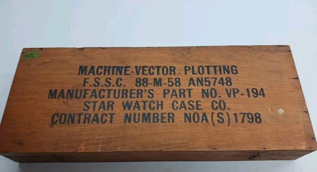 WWII VECTOR NAVIGATION Machine Plotting Flight Pattern Drafting w/ Case ...