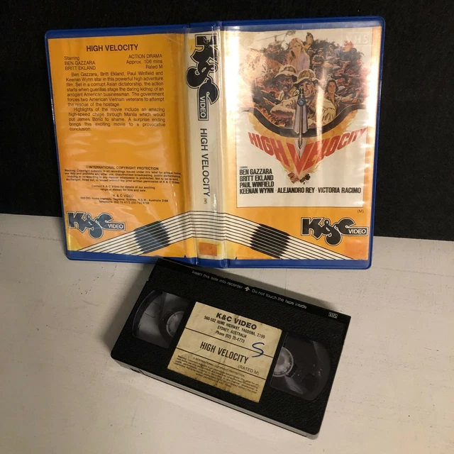 HIGH VELOCITY RARE Ex-Rental VHS VIDEO K&C $200.00 - PicClick AU