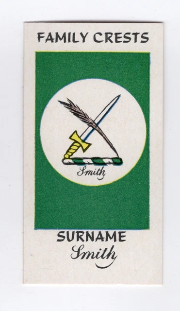 ANCESTRY SWEETULE FAMILY Crests Surname Card. ’SMITH ' $6.99 - PicClick AU