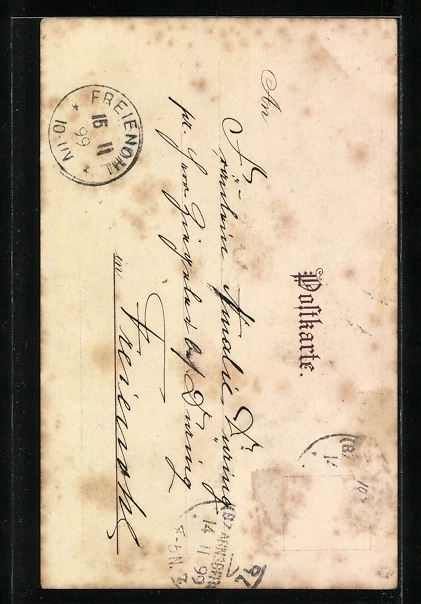 CARTOLINA D'ARTISTA THEODOR Guggenberger: cacciatore sulle rive di un ...