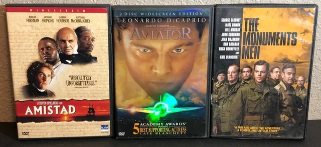 TRIPLE FEATURE MOVIE Night DVD Lot - Aviator, Amistad, The Monuments ...