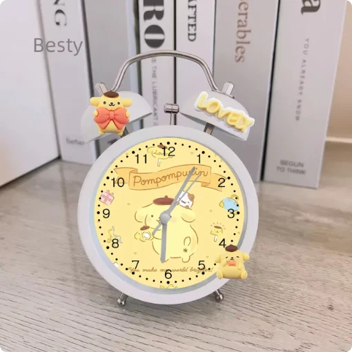 KAWAII SANRO CARTOON Alarm Clock Cute Anime Pompompurin Ringing Alarm ...