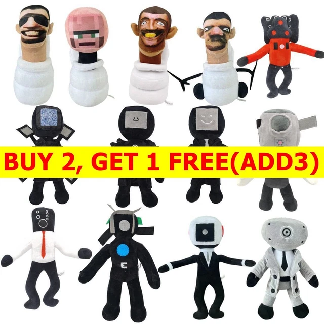 Funny Skibidi Toilet Plush Toiletman Doll Cameraman Speakerman Stuffed