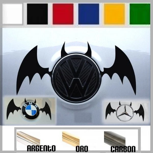 ADESIVO STICKER STEMMA devil BAT LOGO batman prespaziato auto emblema ...