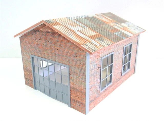 BRICK GARAGE DIORAMA Kit 1:24 Scale Diecast model car display building ...