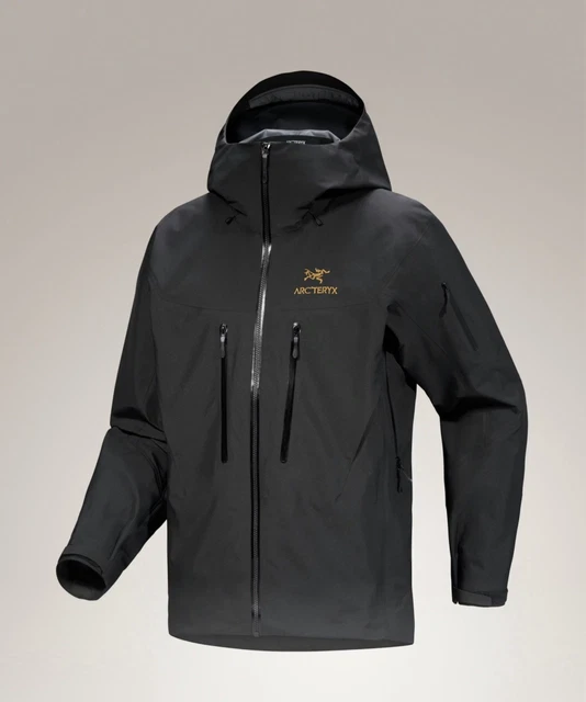 ARCTERYX ALPHA SV Goretex Pro Jacket 24k Gold Black Mens Large Brand ...