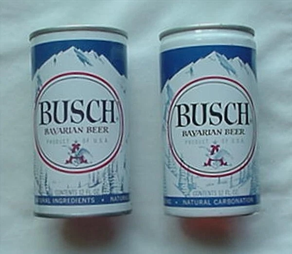 BUSCH BAVARIAN BEER CANS (2 DIFFERENT- 1970s-80s) ANHEUSER BUSCH ...