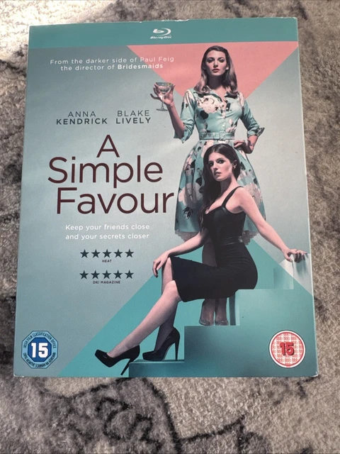 A SIMPLE FAVOUR (Blu-ray) Blake Lively Anna Kendrick Henry Golding ...