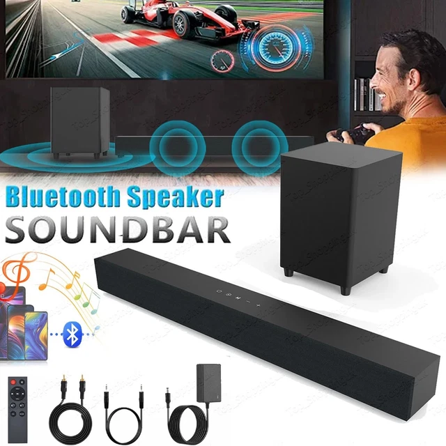 TV SOUND BAR with Subwoofer Home Theater Surround Sound System ...