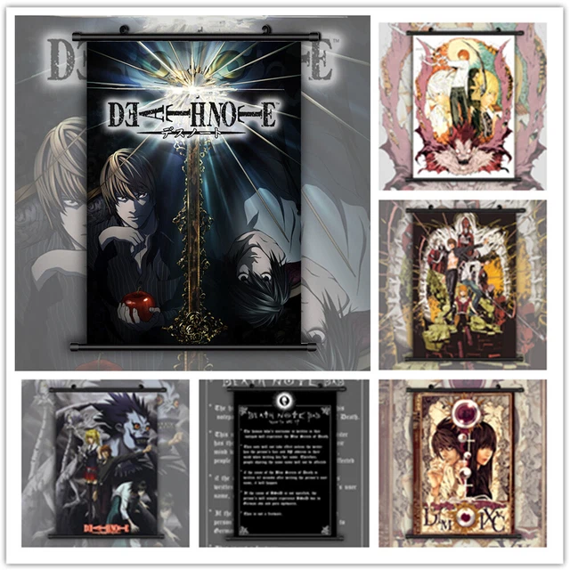 DEATH NOTE YAGAMI Light L Lawliet Anime HD Print Wall Poster Scroll ...