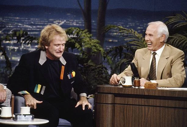 JOHNNY CARSON SHOW Actor comedian Robin Williams Old TV Photo $9.00 ...