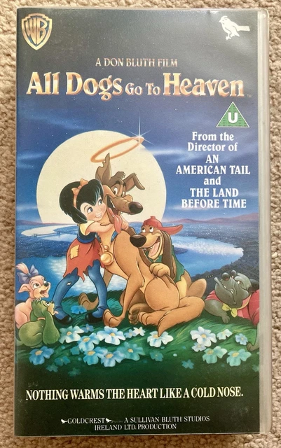 VINTAGE RARE ANIMATION VHS - All Dogs Go To Heaven - 1991 - Bluth £3.99 ...