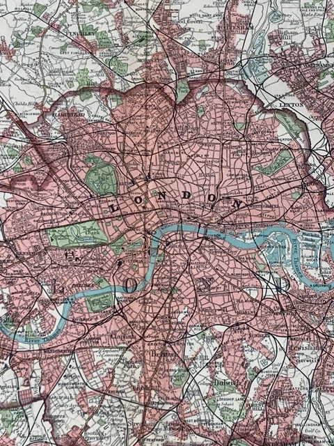 LONDON 1922 - Original 100 year old map £35.00 - PicClick UK