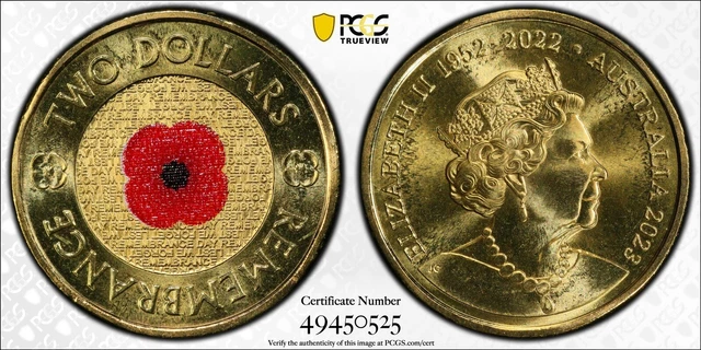 2023 TWO DOLLAR $2 35th Ann Remembrance Red Poppy Coin PCGS MS68 $600. ...