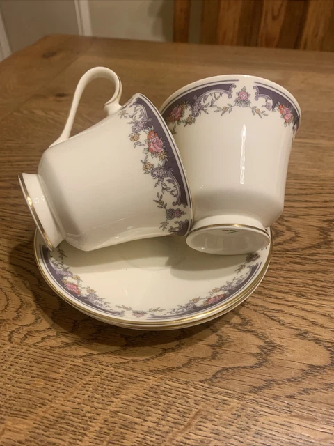 DUO MINTON HANBRIDGE Bone China Tea Cup and Saucer Royal Doulton 1987 ...