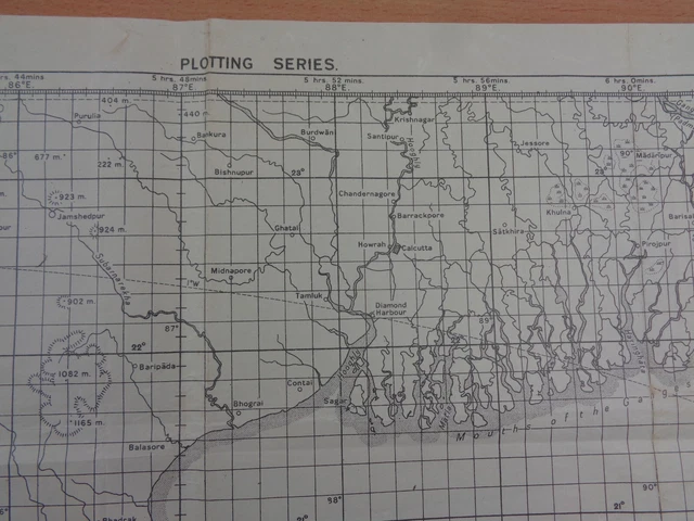 RARE WW2 RAF BURMA CAMPAIGN PLOTTING MAP for AIR OPERATIONS from INDIA to BURMA £134.99 ...