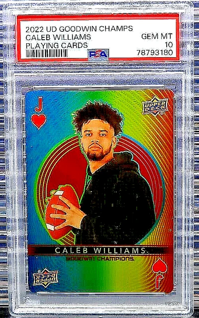 2022 GOODWIN CHAMPIONS Caleb Williams recrue cartes à jouer Jack Hearts ...