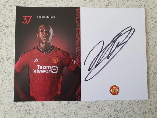 KOBBIE MAINOO MANCHESTER United Fc Hand Signed Club Photo 6" X 4". £21. ...