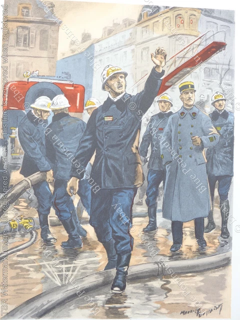 MAURICE RACCAPRICCIANTE VIGILI Figura Incisione Militaire Uniforme ...