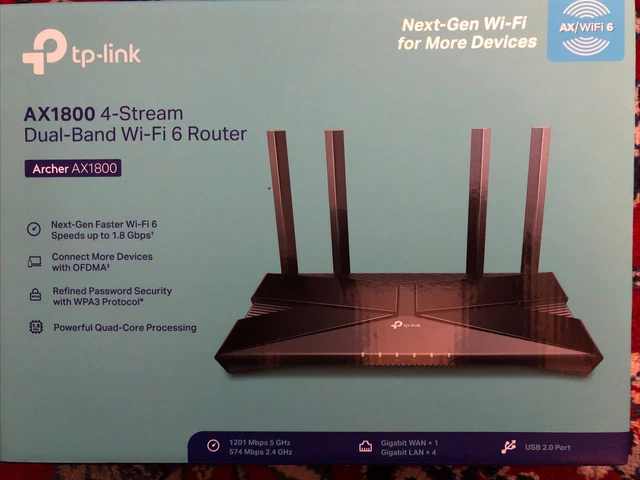 TP-LINK ARCHER AX20 WiFi 6 Router AX1800 Smart WiFi Router – 802.11ax ...