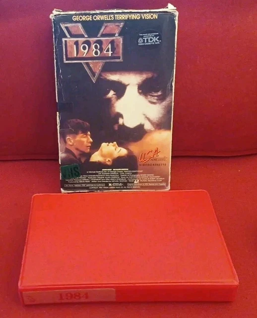 1984 BIG BOX VHS George Orwell John Hurt Burton Vintage RARE RED ...