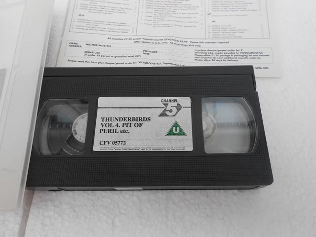 THUNDERBIRDS PIT OF Peril City of Fire Volume 4 (U) Channel 5 VHS VIDEO ...