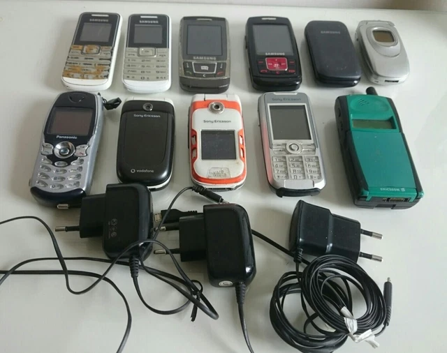 SONY ERICSSON-SAMSUNG-PANASONIC- LOTTO Telefoni Cellulari Vintage-Da ...